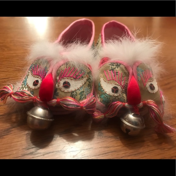 Shoes | Vintage Silk Chinese Dragon Baby Shoes | Poshmark